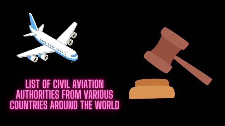 List Of Civil Aviation Authorities From Various Countries Around The ...